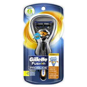 gillette fusion proglide men's razor with flexball handle technology + 2 razor blade refills