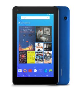 ematic 7" hd 16gb quad-core tablet with android 5.1, lollipop, bluetooth, dual camera, (blue)