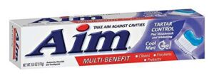 aim tartar control toothpaste, cool mint gel