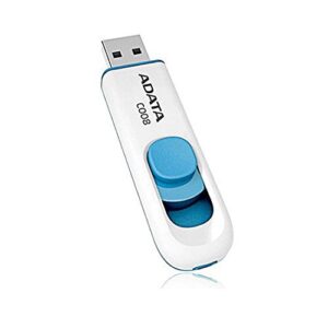 adata 8gb 8 gb 8g 8 g classic series c008 usb 2.0 flash drive memory stick white