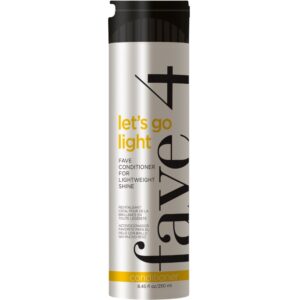 fave4 hair let's go light conditioner for lightweight shine, replenish split ends & frizz, 8.5 fl oz