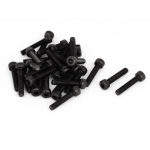 uxcell® m4 x 20mm 12.9 alloy steel hex socket head cap screws bolt black 30pcs