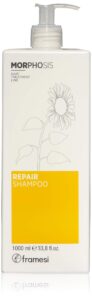 framesi morphosis repair shampoo, 33.8 fl oz, shampoo for color treated hair with sunflower oil