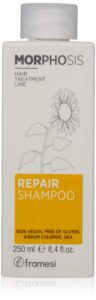 framesi morphosis repair shampoo, 8.4 fl oz, shampoo for color treated hair with sunflower oil