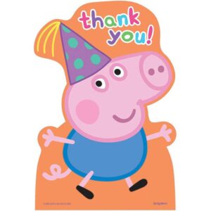 postcard thank you cards | peppa pig™ collection | party accessory