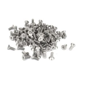 uxcell m3 x 8mm metric hex socket countersunk flat head screw bolts 100pcs