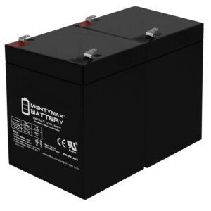 mighty max battery 12v 5ah battery for liftmaster 485lm evercharge back-up - 2 pack