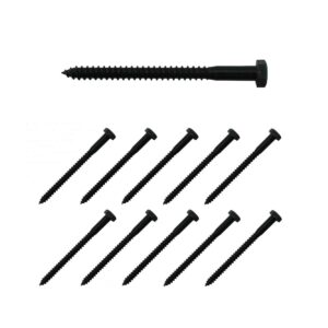 renovators supply manufacturing lag bolts 4 in. black zinc plated steel lag screws with hexagonal head pack of 10