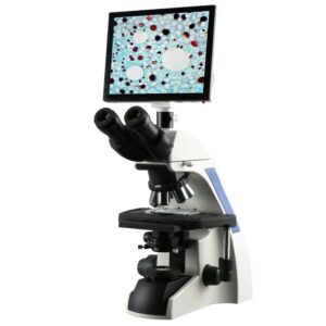 amscope - 40x-1000x plan infinity laboratory compound microscope with lcd touch pad screen - t720q-tp