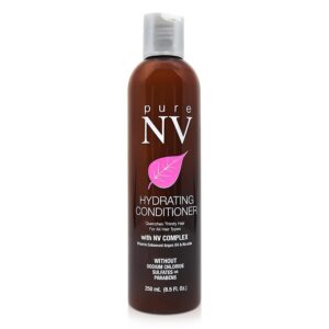 pure nv hydrating conditioner for ultimate hydration, softness & shine, made from natural vitamins & minerals, keratin, collagen & argan oil infused to repair, restore & strengthen 8.5 oz.