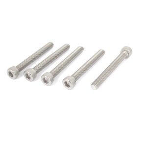 uxcell® m6x50mm 304 stainless steel hex key bolt socket head cap screws 5pcs