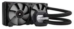 corsair hydro series h100i v2 aio liquid cpu cooler, 240mm radiator, dual 120mm pwm fans, advanced rgb lighting and fan software control