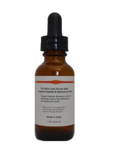 copper peptide (ghk-cu) pro skin care serum with hyaluronic acid (1.2oz)