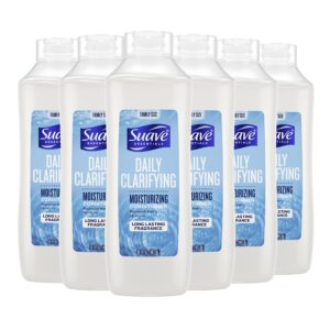 suave essentials anti residue conditioner cleansing conditioner daily clarifying conditioner that removes excess oil build-up & residue 30 oz, pack of 6