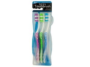 soft grip toothbrush set - pack of 24