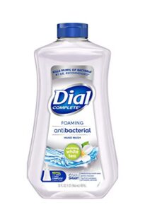 dial complete antibacterial foaming hand soap refill, soothing white tea, 32 fl oz