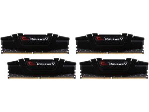 g.skill 64gb (4 x 16gb) ripjaws v series ddr4 pc4-25600 3200mhz desktop memory model f4-3200c14q-64gvk