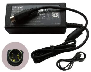 upbright 5-pin mini din 12v 5v ac/dc adapter compatible with western digital wd elements wd7500e035 wd10000e035 wd5000eb035 wd6400eb035 wd2500e035 wd3200e035 hard drive hdd dc in 12/5v power supply