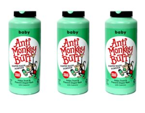 anti monkey butt baby powder 6 oz. 3 pack