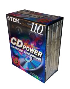 tdk cd power 110 high bias high energy performance blank audio cassette tapes - 8 pack