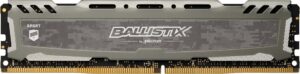 crucial ballistix sport lt 2400 mhz ddr4 dram desktop gaming memory kit 16gb (8gbx2) cl16 bls2k8g4d240fsc (white)