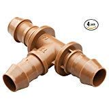 rain bird bt50/4pk drip irrigation 1/2" barbed tee fitting, 4-pack x 2