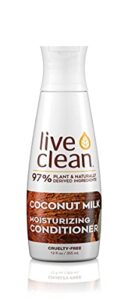 live clean conditioner, moisturizing coconut milk, 12 oz