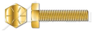 (35 pcs) 5/8"-11 x 7-1/2", hex tap bolts, full thread, grade 8 steel, yellow zinc