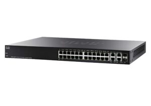 cisco certified sf300-24pp-k9-na |port 10/100 poe managed switch with gigabit uplinks | small business enhanced limited hw warranty {sf300-24pp-k9na-rf} remanufactured