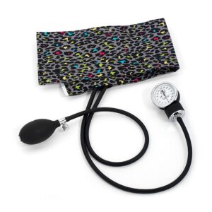 prestige medical 82-lpg premium adult aneroid sphygmomanometer, leopard grey