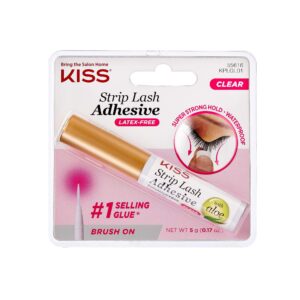 kiss strip lash adhesive clear (3 pack)