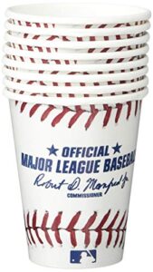 adorable rawlings baseball cups - 9 oz (pack of 8) - perfect for baseball themed parties & game nights, great gift for fans