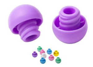 syringe caps for pets fit slip leur and lock luer purple (100 caps)