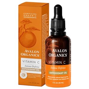 avalon organics vitamin c oil , anti-aging serum with essential fatty acids, vitamin e, hydrating & brightening serum, helps reduce lines & wrinkles