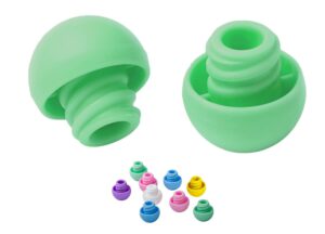 syringe caps for pets fit slip leur and lock luer green (50 caps)