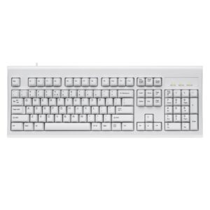 perixx periboard-106 us w, performance wired keyboard - 20 million key press life - full size 17.9"x6.6"x1.7" - white