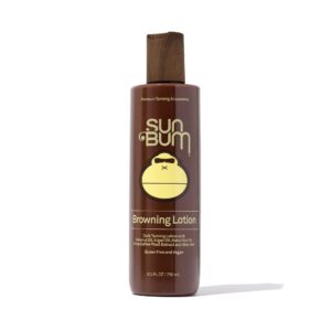 sun bum browning lotion | vegan and hawaii act 104 compliant (octinoxate & oxybenzone free) sun tanning cream with aloe vera | 8.5 oz