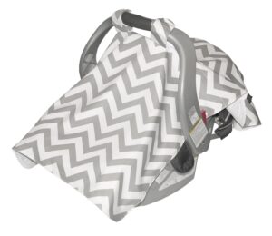 jolly jumper infant car seat veil, chevron grey, one size