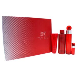 perry ellis 360 red 4 piece gift set for men 3.4oz