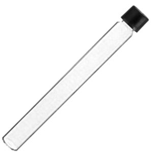 16x150mm, borosilicate glass, flat btm, 15ml vol, black pp screw top (pack 10) - karter scientific 226p4