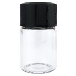 beauticom 2ml clear glass vial 60 pieces with orifice reducer and dropper top