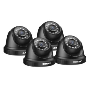 annke 4-packed hd-tvi 1080p home security surveillance cameras, 1080p day night vision, ip66 weatherproof housing