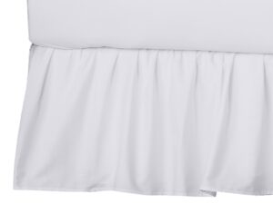 tl care 100% natural cotton percale crib bed skirt, ecru, soft breathable, for boys and girls