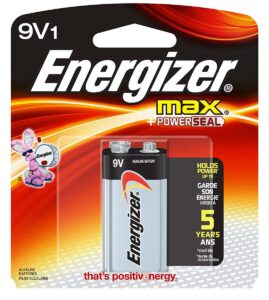 eveready max cd1 9v battery, silver