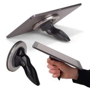 torchgrip universal tablet stand and tablet handle compatible with ipad, samsung and most other tablets (black/black)