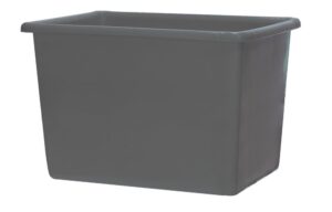 winholt tub-6a-gy bulk movers with 6 bushel, tub only, aluminum base, 24" x 33" x 21" size, gray