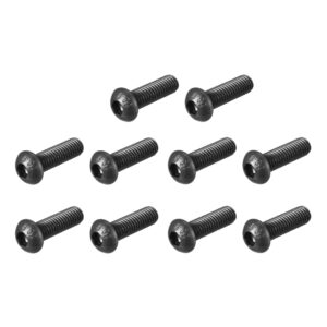 uxcell m6x20mm button head hex socket cap screw bolt black 50pcs