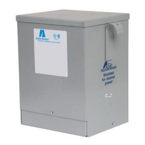 acme electric t279741s dry type distribution transformer, single phase, 120/208/240/277 primary volts, 120v/240v secondary volts, 60 hz, 1.5 kva