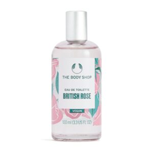 the body shop british rose eau de toilette – fresh dewy fragrance – vegan – 3.3 oz