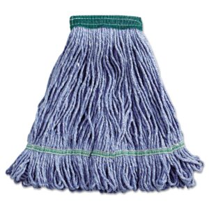 boardwalk bwk502blea 5 in. headband super loop cotton/synthetic fiber wet mop heads - blue, medium